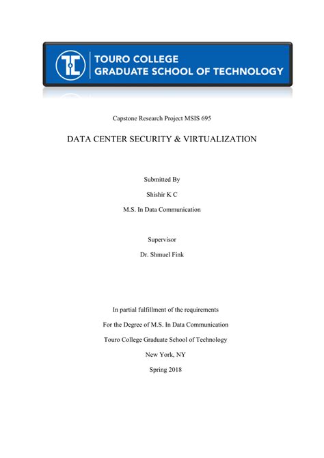 Pdf Data Center Security And Virtualization Report1