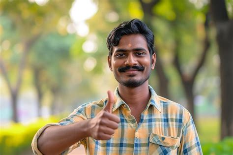 Premium Photo Generative Ai Image Of Indian Man Giving A Thumb Up