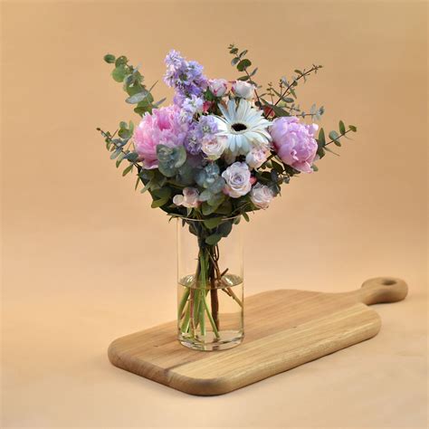 Refreshing Mixed Flowers Cylindrical Vase Delivery In Singapore Fnp Sg