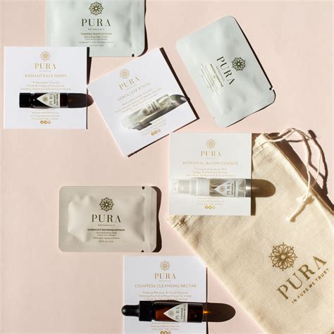 Skincare Sampler Collection Seven Core Skincare Samples Pura