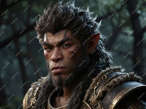 Black Myth Wukong Video Game Concept Art Premium Ai Generated Image