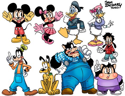 Mickey Mouse Characters 1 By Samzacharyarts On Deviantart