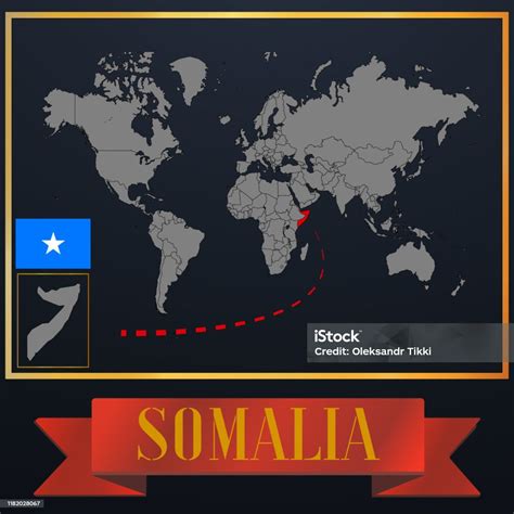 소말리아 솔리드 컨트리 개요 실루엣 현실적인 세계지도 템플릿 인포 그래픽 벡터 일러스트 레이션 고립 된 개체 배경 국기에 대한 아틀라스 국가 설정 가정 생활에 대한 스톡