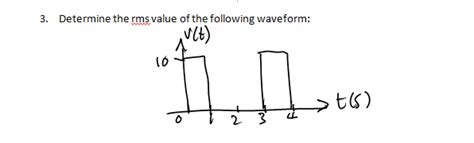 Solved Determine The Rms Value Of The Following Waveform Chegg