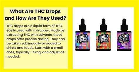 Are Thc Drops A Convenient Cannabis Consumption Option