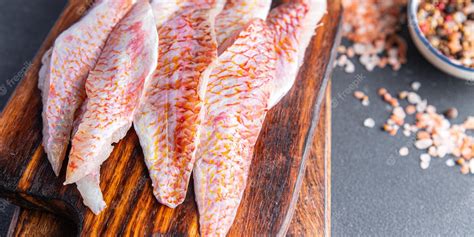 Premium Photo Red Mullet Fillet Fresh Seafood Tropical Red Mullet