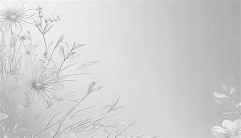 Soft Bright Grey Gradient With Wildflowers Texture Premium Ai Generated Image