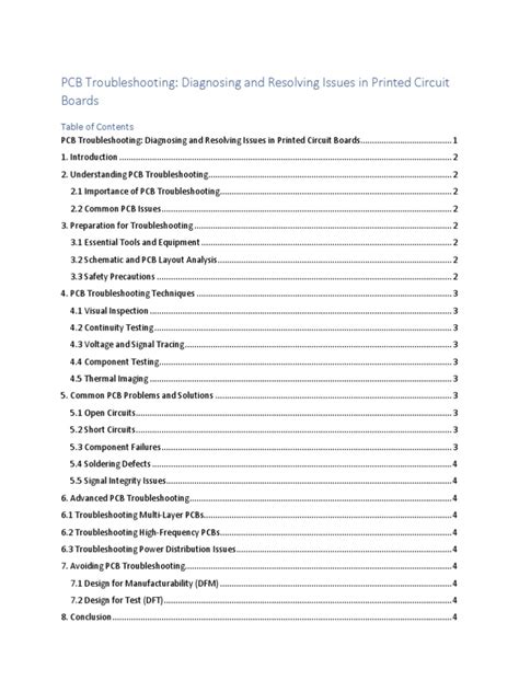 Pcb Troubleshooting Pdf Printed Circuit Board Troubleshooting