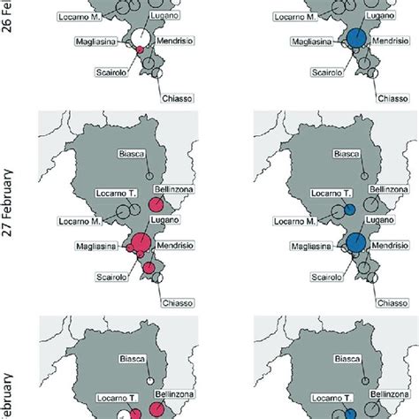 Spatiotemporal Spread Of Sars Cov 2 In Ticino During Late February Download Scientific Diagram
