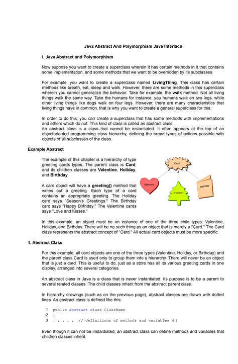 Java Abstract And Polymorphism Java Interface Java Abstract And