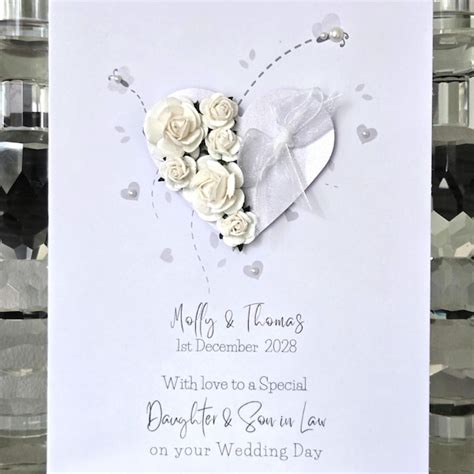 Daughter And Son In Law Wedding Card Etsy Uk
