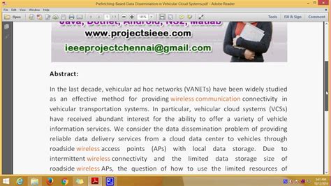 Prefetching Based Data Dissemination In Vehicular Cloud Systems Youtube