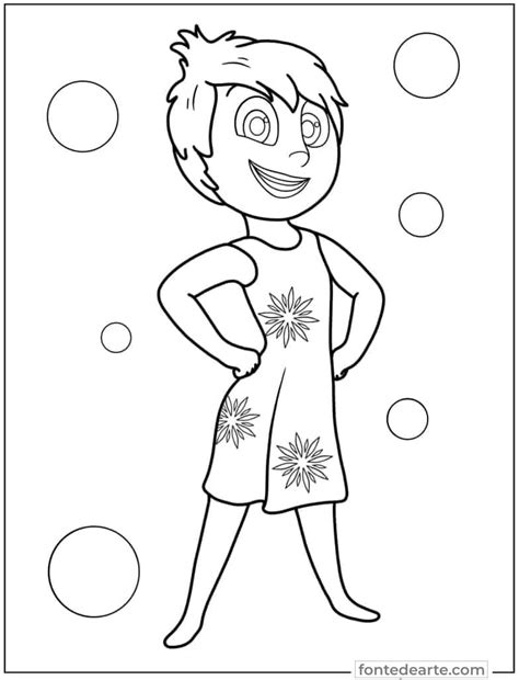 Alegria Divertidamente Desenho Para Colorir