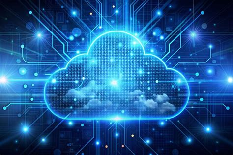 Digital Cloud Computing Cyber Technology Mobile Concept Premium Ai Generated Image