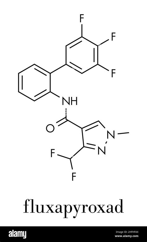 Fluxapyroxad Fungicide Molecule Skeletal Formula Stock Vector Image