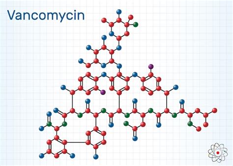 Premium Vector Vancomycin Molecule Structural Chemical Formula And Molecule Model