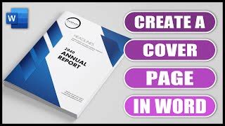 How To Create Cover Page Design In Microsoft Word Cover Page In MS Word Microsoft Word