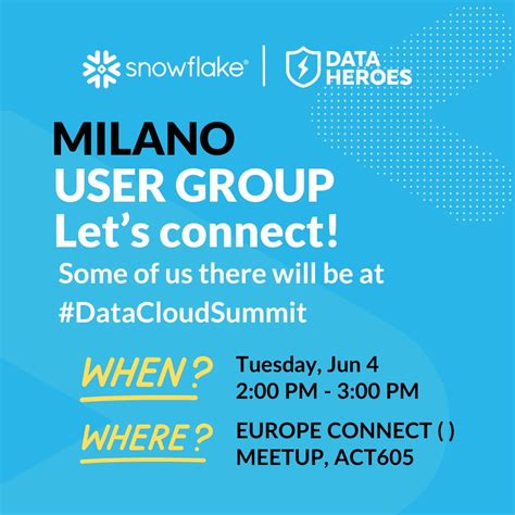 snowflake italia user group on linkedin datacloudsummit