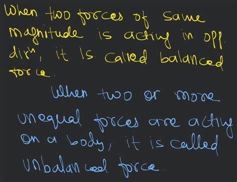 What Is Balance And Un Balance Force Filo