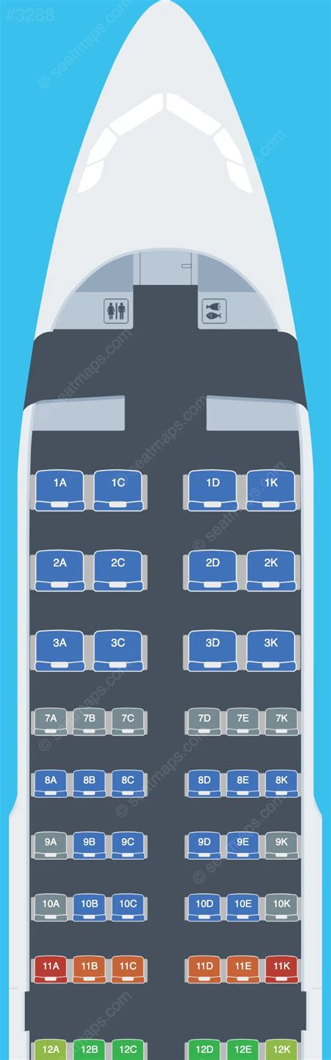 Seat Map Of Avianca Airbus A319 Aircraft