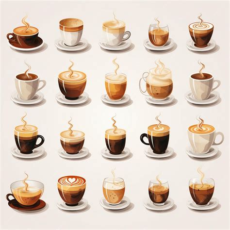Premium Vector Coffee Drink Vector Illustration Cafe Cup Beverage Espresso Design Cappuccino