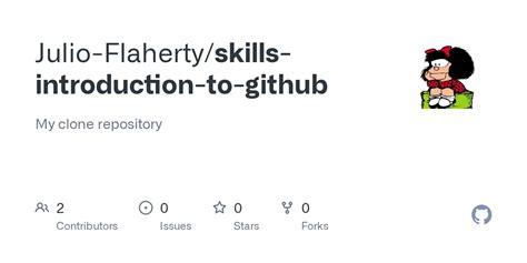 Github Julio Flahertyskills Introduction To Github My Clone Repository