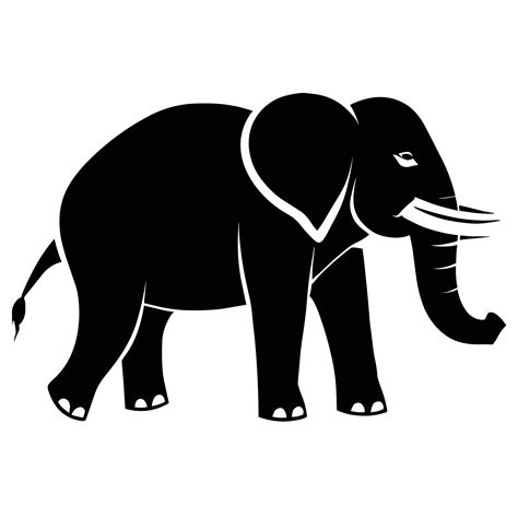 Elephant Black And White Clipart