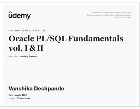 Vanshika Deshpande On Linkedin Oracle Sql Plsql Database Programming