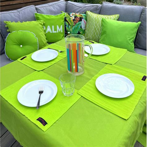 Lime Green Tablecloth Ragged Rose