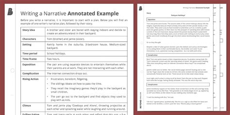 Writing A Narrative Annotated Example
