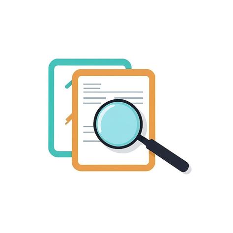 Premium Vector Document With Magnifier Logo