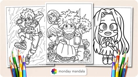 Uraraka Vs Mina Ashido Coloring Page My Hero Academia Coloring Pages