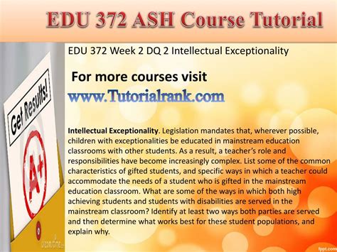 Ppt Edu 372 Ash Course Tutorialtutorial Rank Powerpoint Presentation