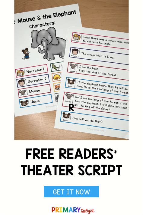 Free Readers Theater Script The Mouse And The Elephant Readers Theater Readers Theater