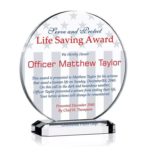 Appreciation Plaques For Police Officers Sheriffs