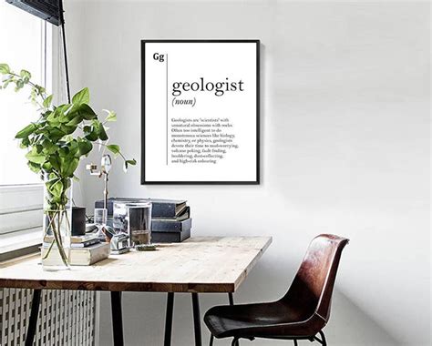 Geologist Definition Print T For Geologist Geology Student Coworker