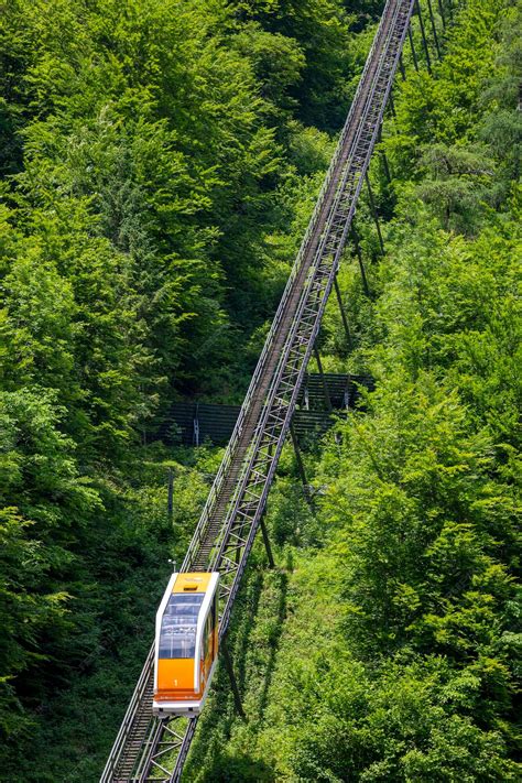 Premium Photo Funicular Is A Rail Vehicle With Cable Traction For
