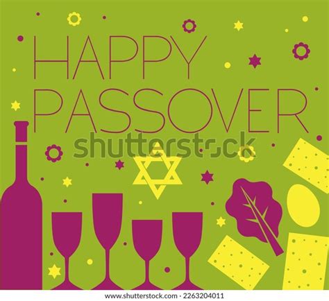 Vector Graphic Happy Passover Message Stock Vector Royalty Free 2263204011 Shutterstock