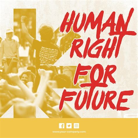 Premium Psd Psd Poster Template With Protesting For Human Rights
