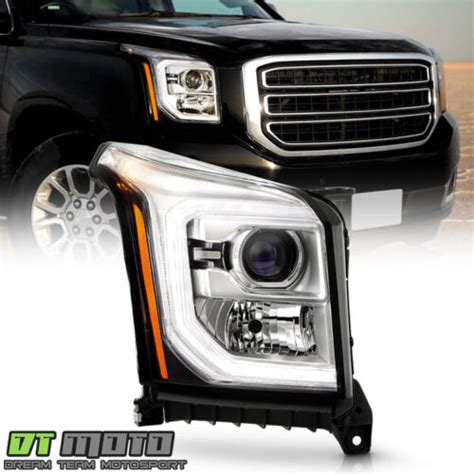 For 2015 2017 Gmc Yukon Halogen Wled Drl Projector Headlight Headlamp