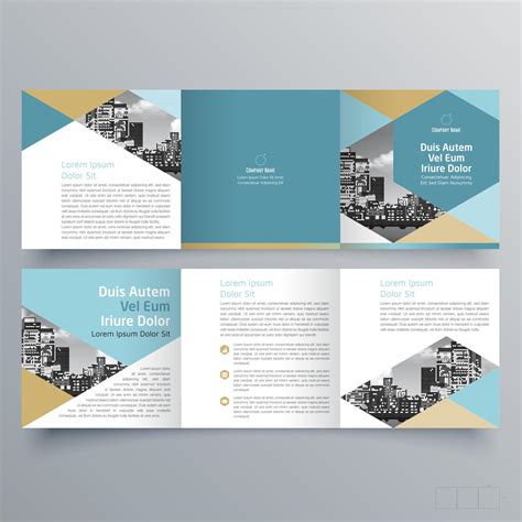 Tri Fold Brochure Template Minimalistic Geometric Design For Corporate