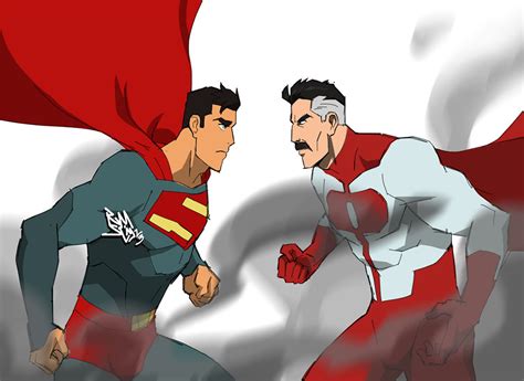Omni-Man vs. Superman from My Adventures with Superman Art by @rymslim : r/Invincible