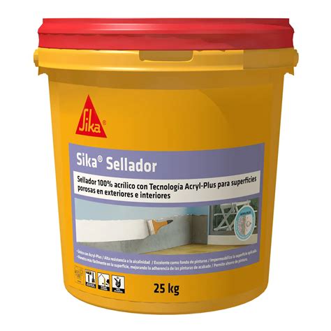 Sellador Acrílico Para Paredes Exteriores E Interiores Sika 25 Kg