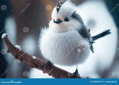 Snow Fairy Bird Known In Japan As The Shima Enaga Royalty Free Stock