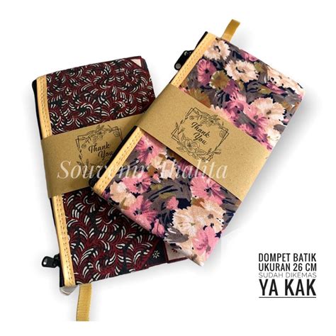 Batik Purse Batik Wallet Size 19cm Zipper Plastic Packaging Wedding