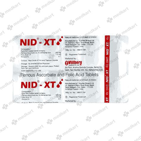 Nid Xt Tablet 10s View Price Combination And Alternatives Medkart