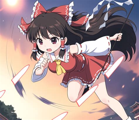 Hakurei Reimu Touhou Generated By Tashiki20051 Aibooru