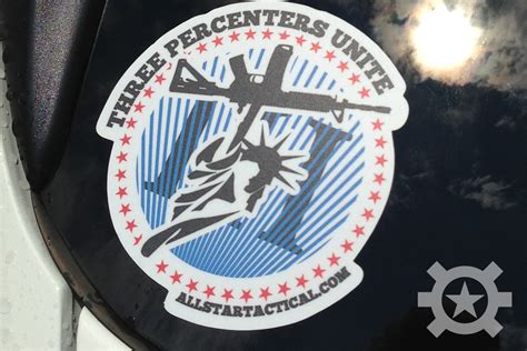 At Three Percenter Sticker [at Stckr 3per] Allstar Tactical Llc