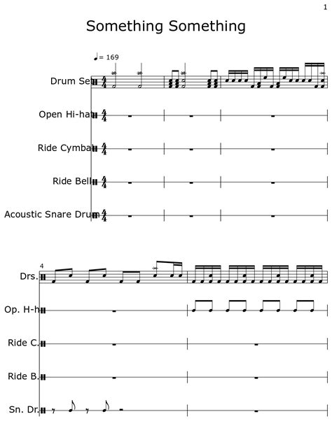 Something Something Sheet Music For Drum Set