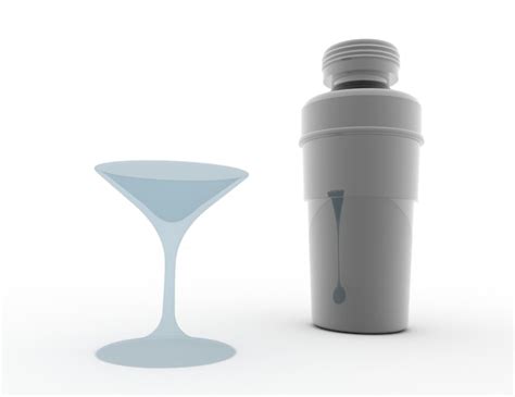 Premium Photo Cocktail Shaker With Glass